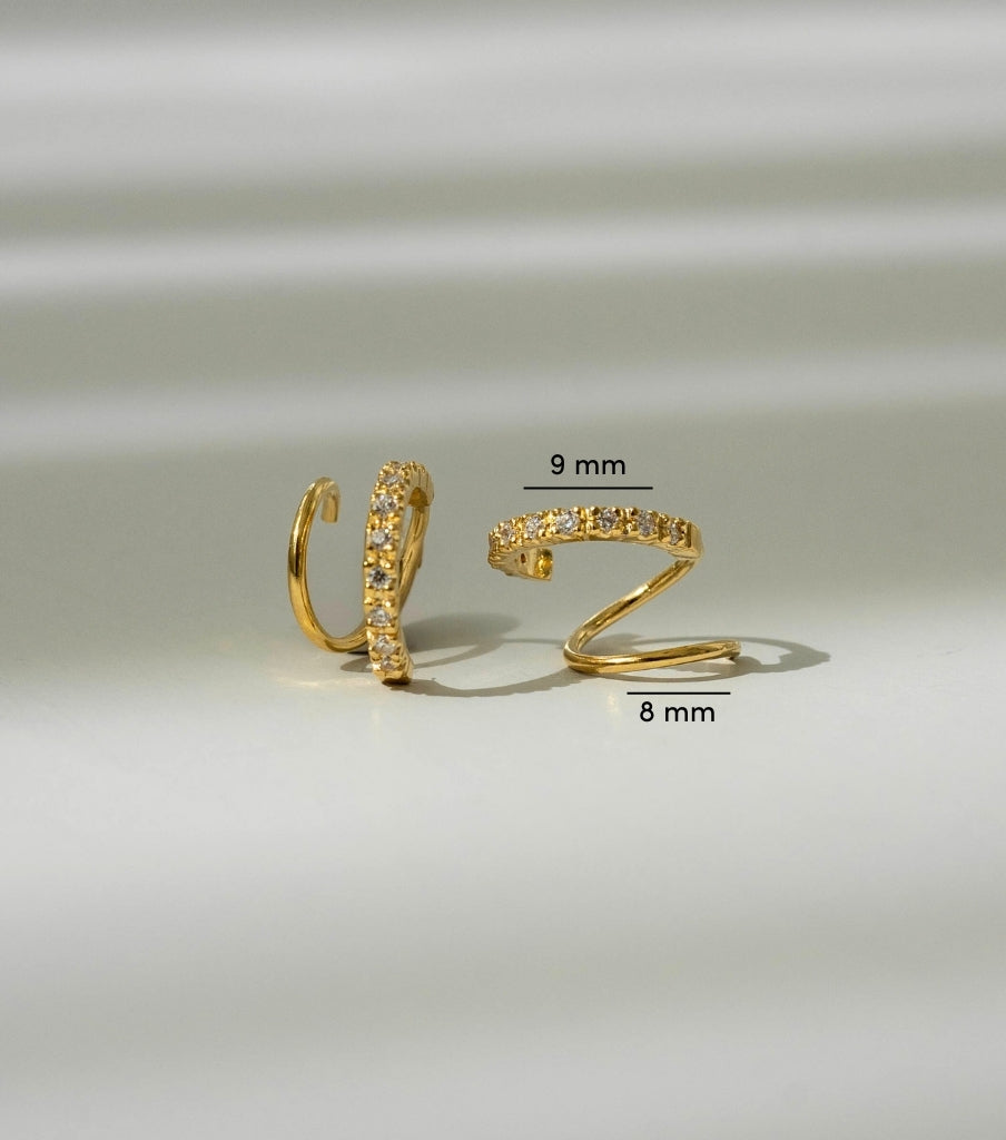 Oorbellen - twister sparkly white – MIAB Jewels